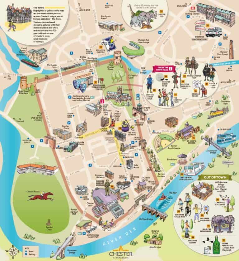 Attractions map - Chester Attractions